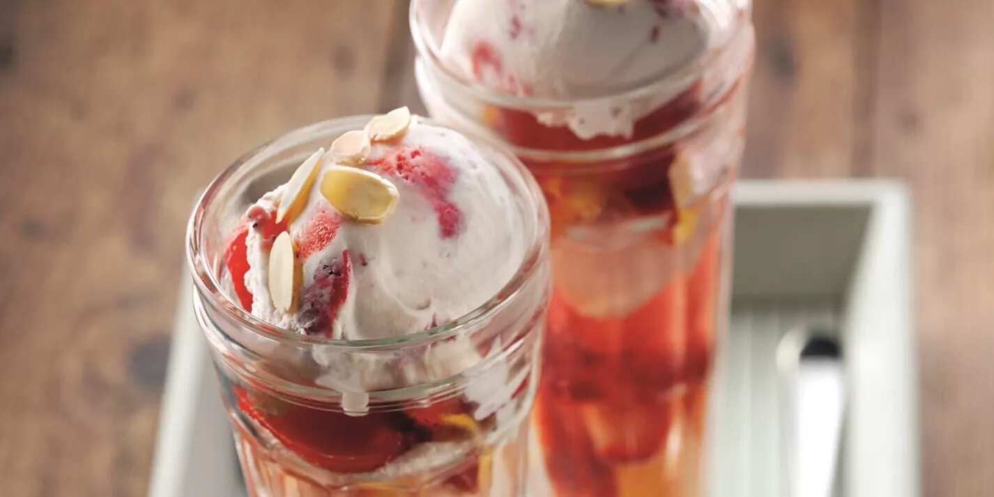 How to make Peach Melba Float Recipe