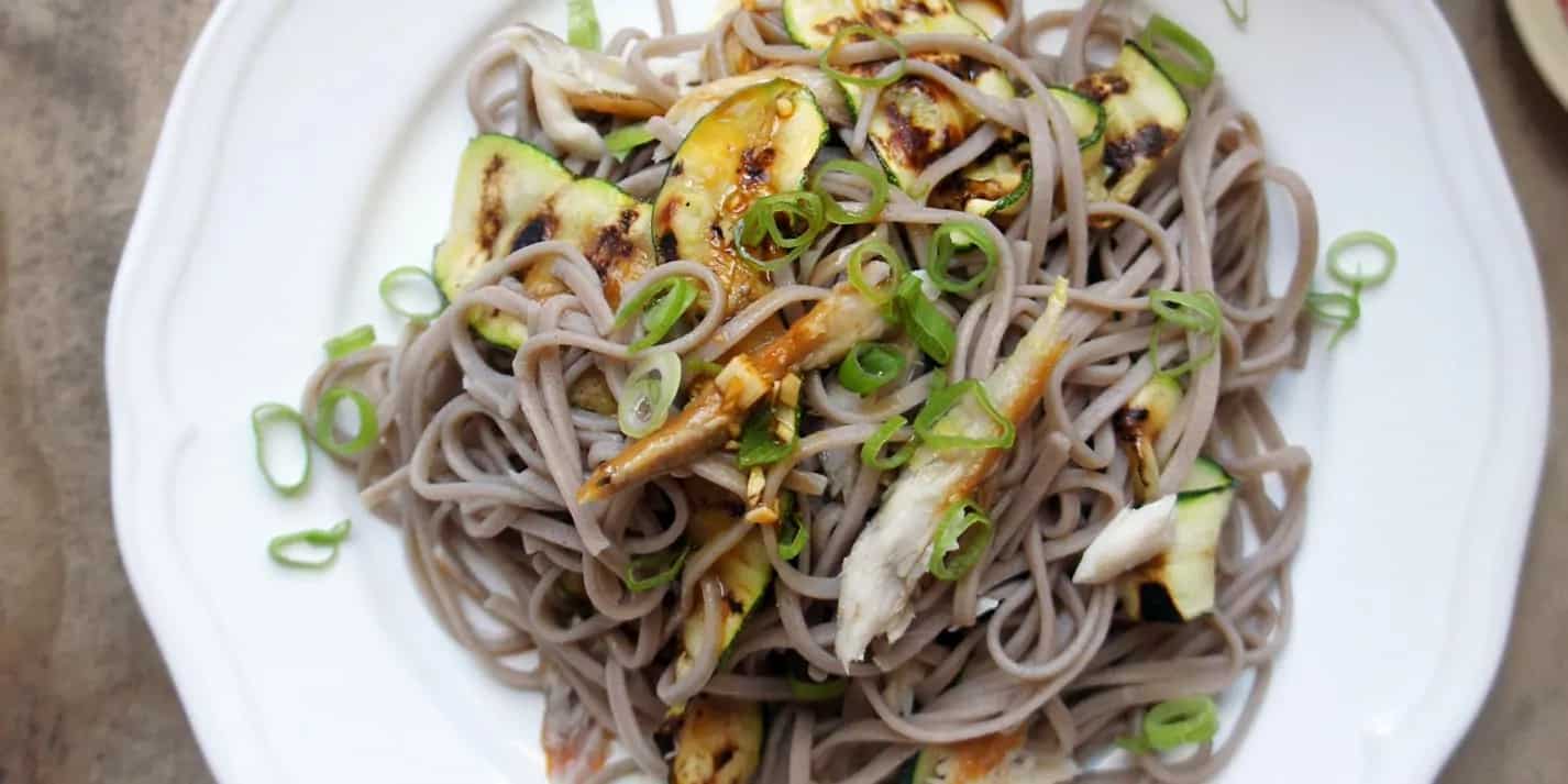 How to make Soba Noodle Salad With Smoked Mackerel Recipe