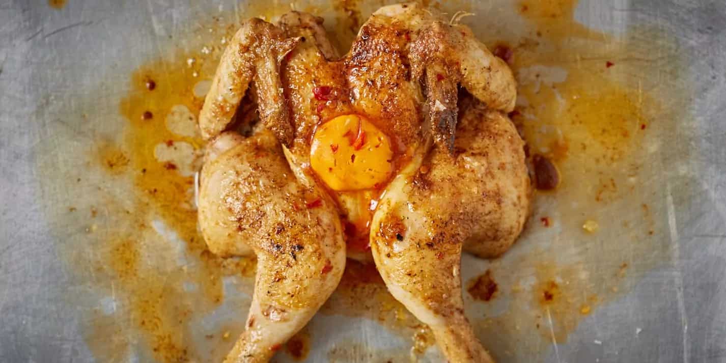 How to make Spatchcocked Poussin With Chilli Butter Recipe