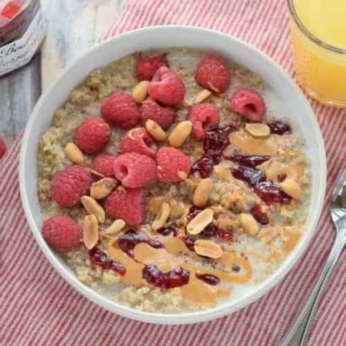 How to make Peanut Butter And Raspberry Breakfast Quinoa Recipe