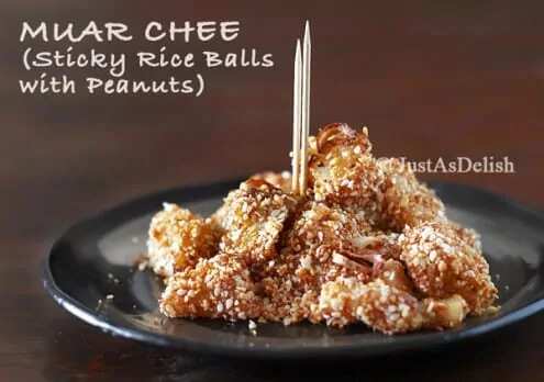 How to make Penang Muar Chee Sticky Rice Balls With Peanuts Recipe