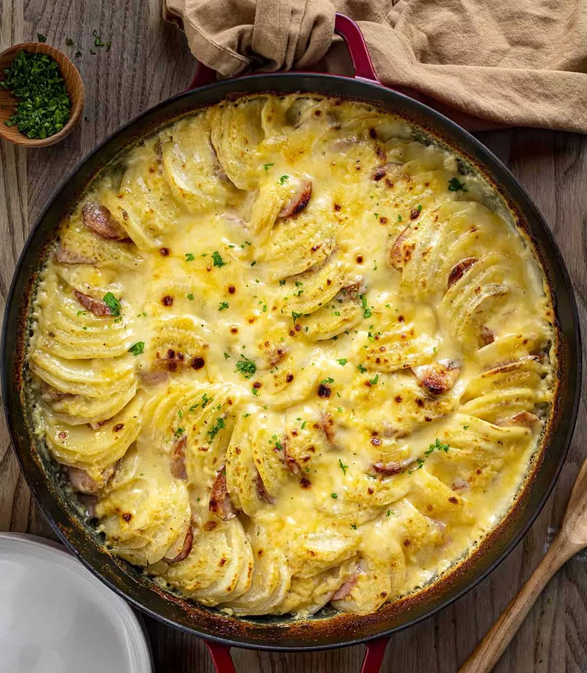 How to make Potatoes Au Gratin With Smoked Sausage Recipe