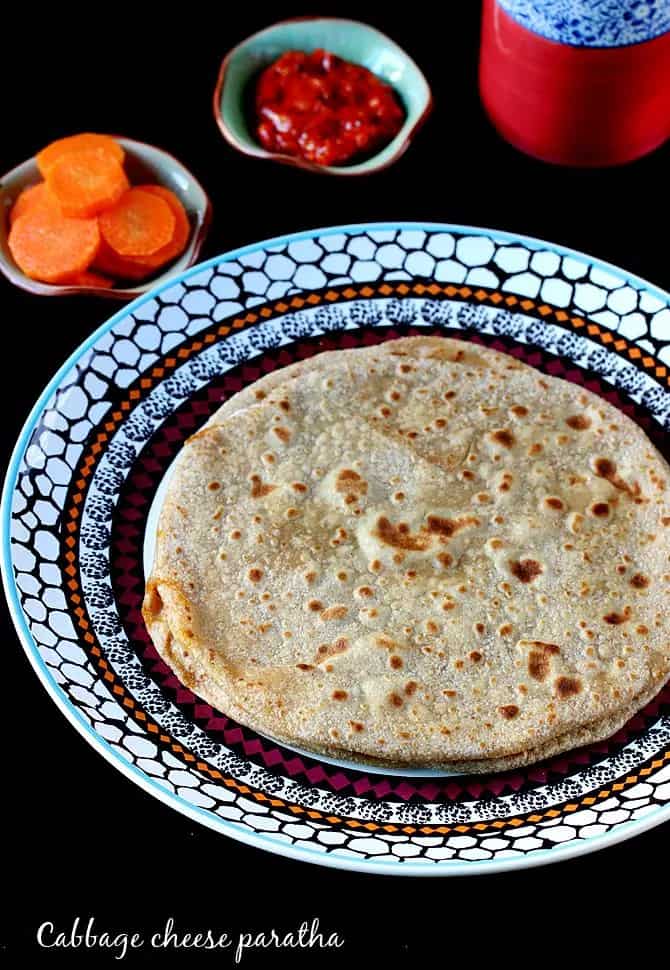How to make Cabbage Cheese Paratha Recipe