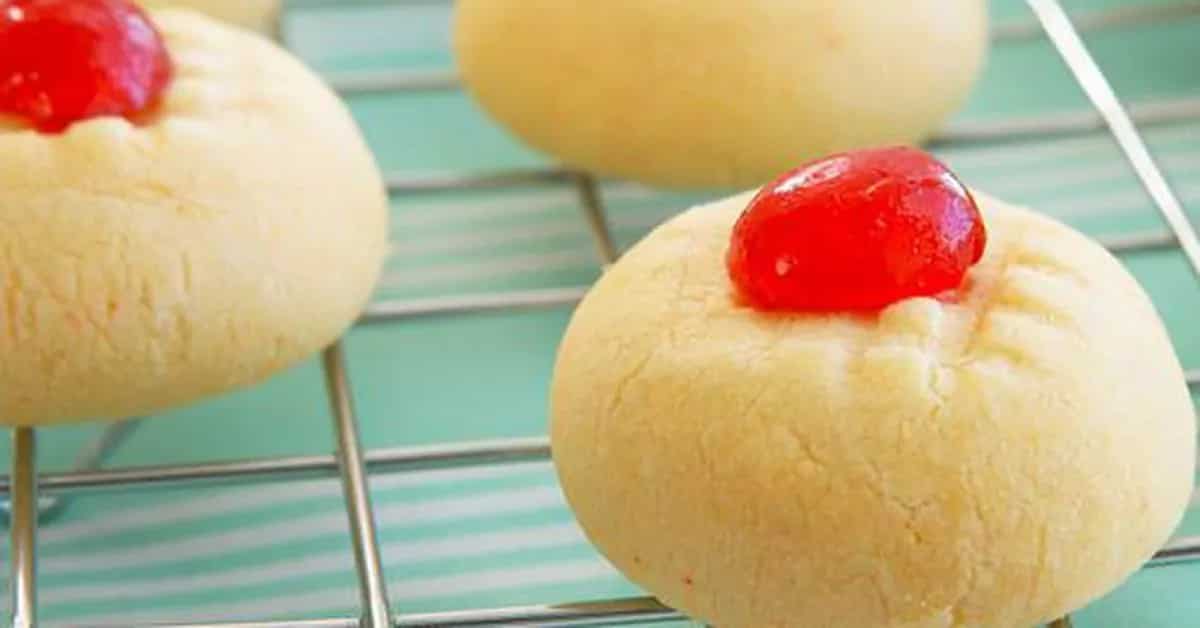 How to make Custard Cherry Biscuits Recipe