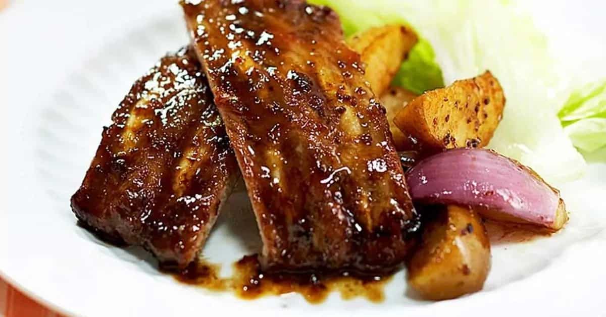 How to make Honey And Mustard Pork Ribs Recipe