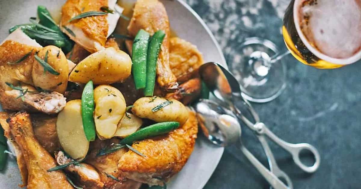 How to make Roasted Chicken With Kipfler Potatoes And Tarragon Recipe