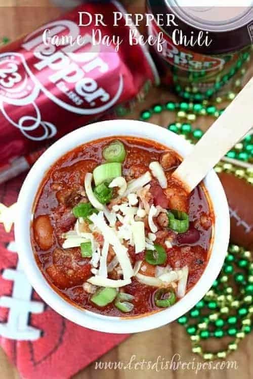 How to make Dr Pepper Game Day Beef Chili Recipe