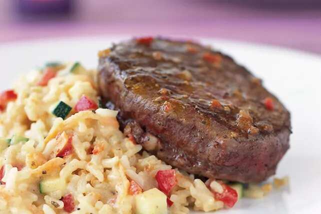 How to make Beef Tenderloin With Creamy Risotto Recipe