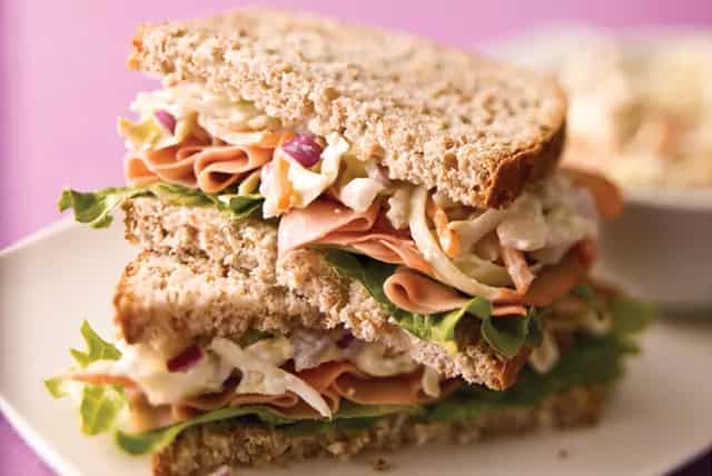 How to make Ham And Coleslaw Sandwich Recipe