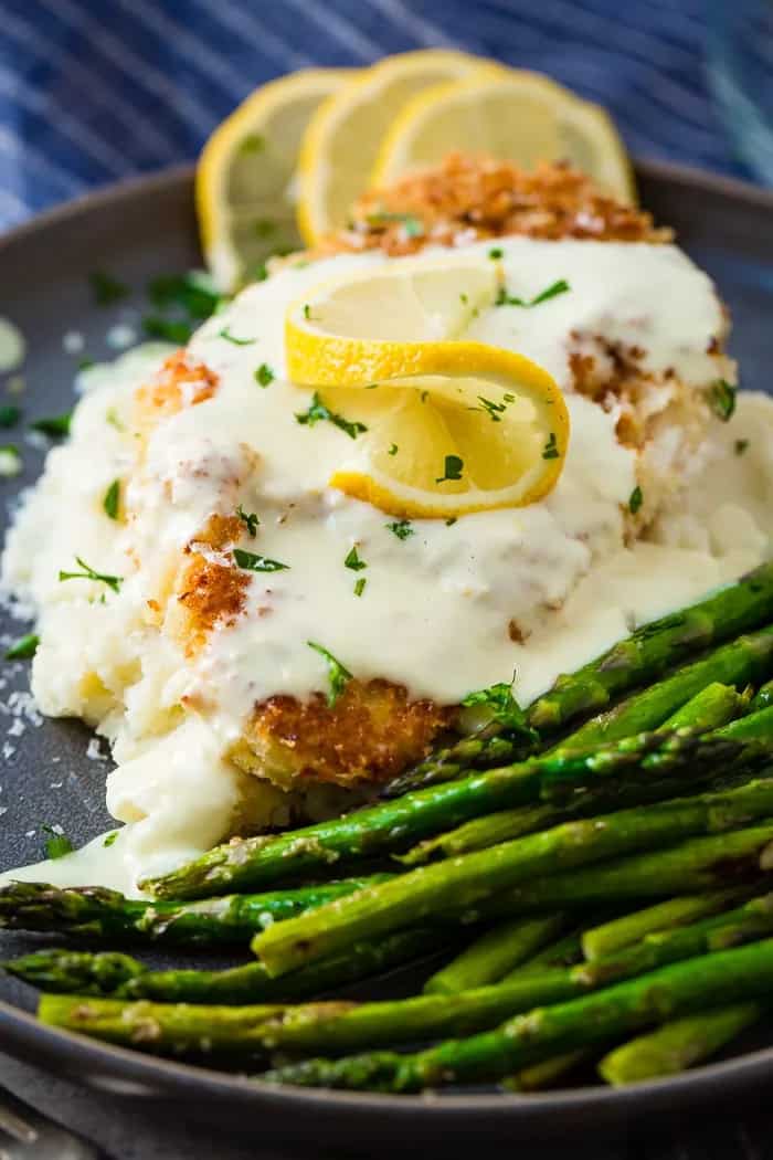How to make Panko Crusted Chicken With Lemon Cream Sauce Recipe