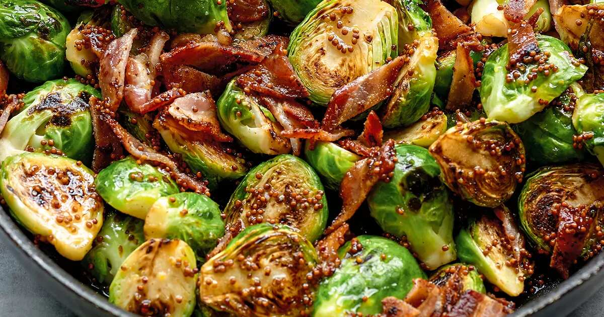 How to make Maple Syrup And Mustard Brussels Sprouts Recipe