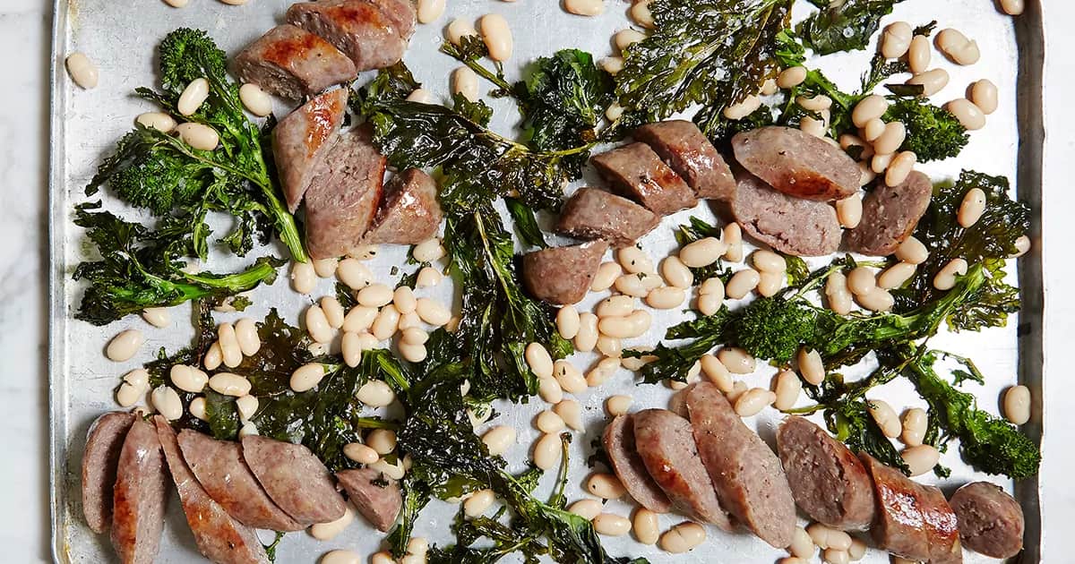 How to make One-pan Sausage With Broccoli Rabe And White Beans Recipe
