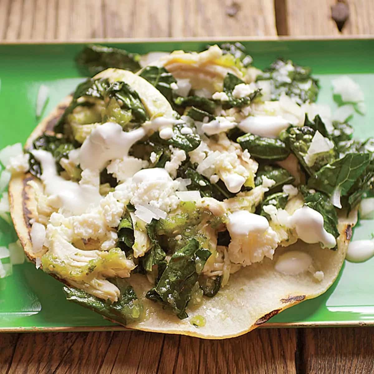 How to make Chicken Tacos With Kale & Salsa Verde Recipe