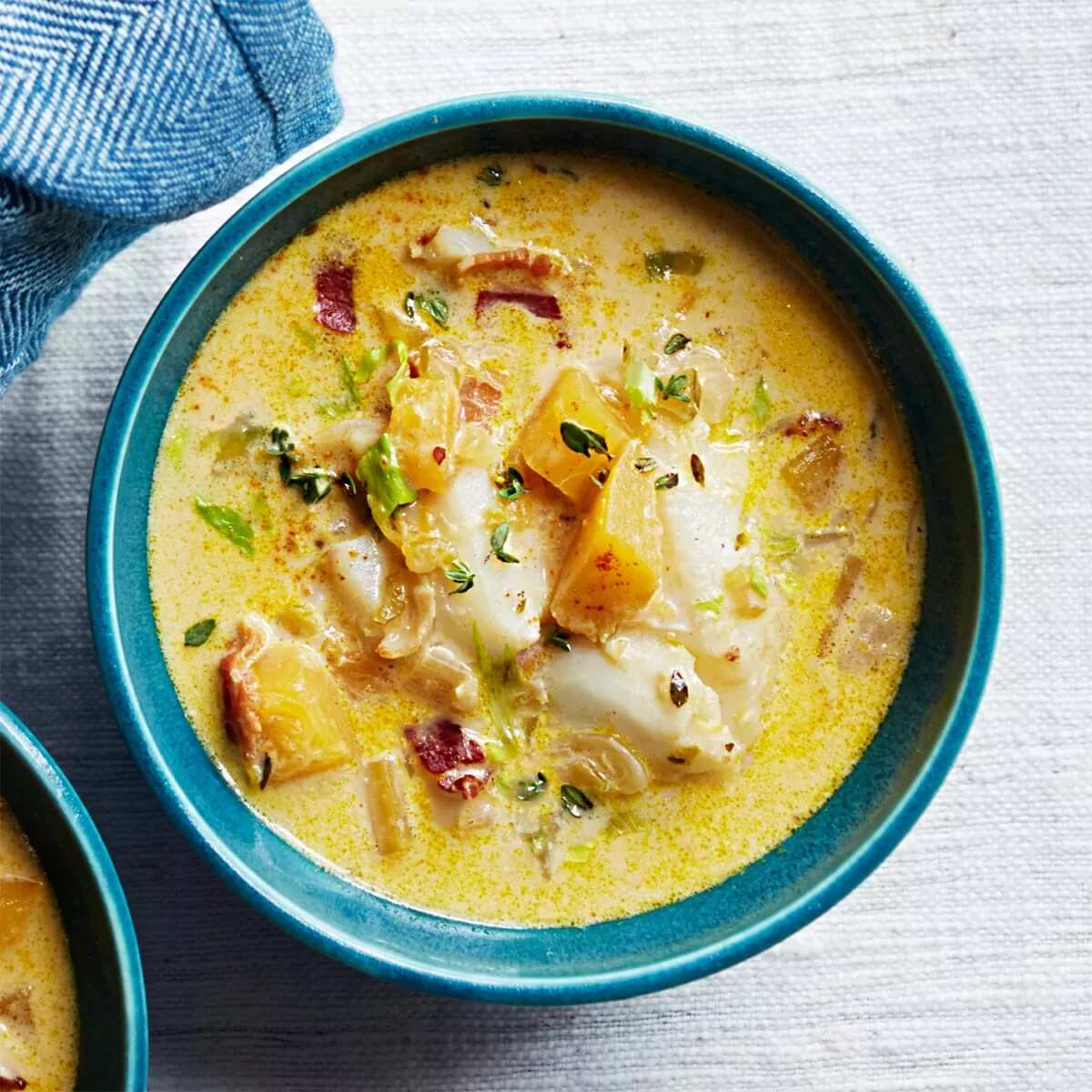 How to make Cod Chowder With Bacon Butternut Squash & Thyme Recipe