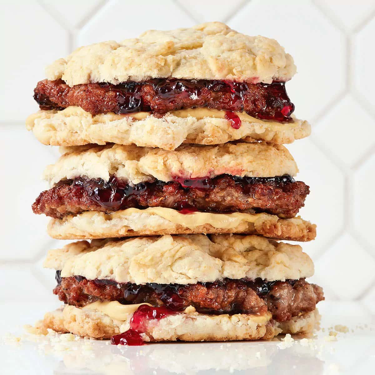 How to make Crispy Biscuits With Sausage Grape Jelly & Dijon Recipe