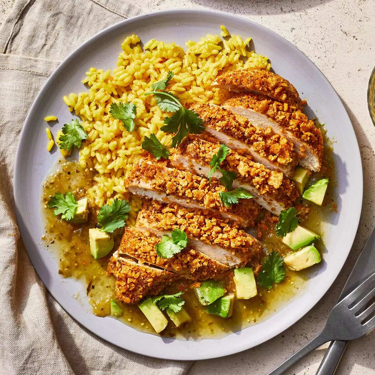 How to make Crispy Corn Chip Chicken & Rice Recipe