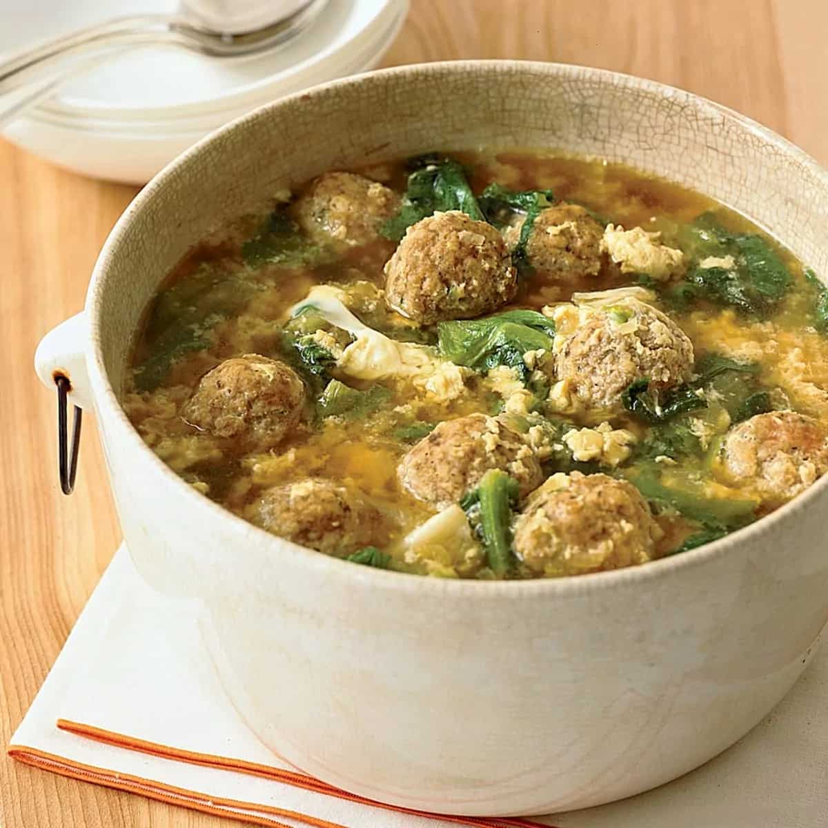 How to make Italian Egg Drop Soup With Meatballs Recipe