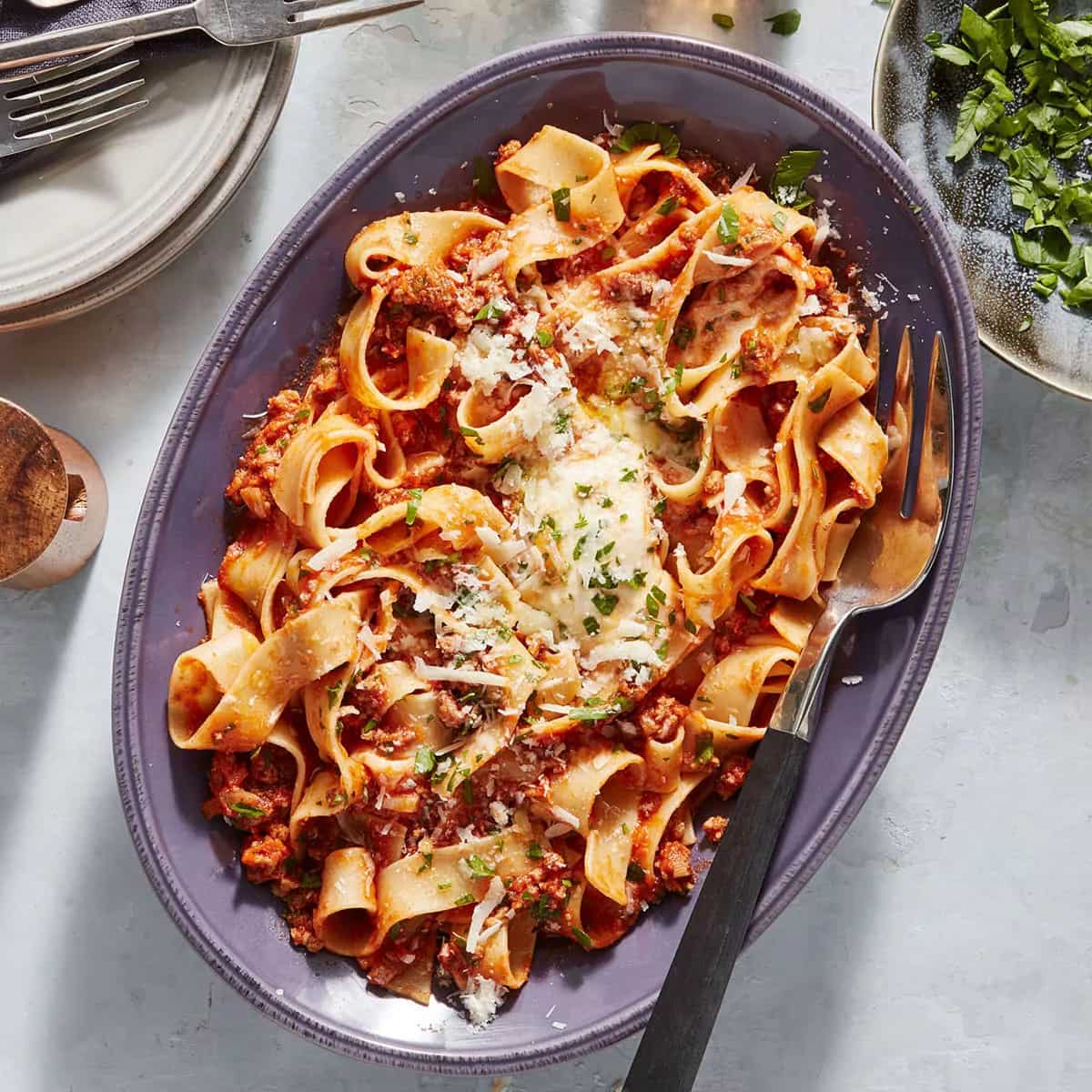 How to make Creamy Three-meat Ragu With Burrata & Pappardelle Recipe