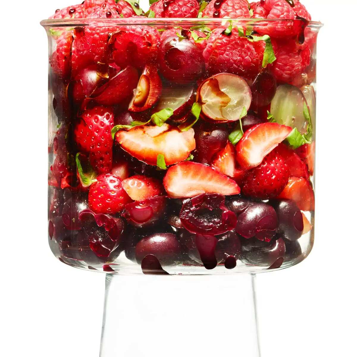 How to make Red Fruit Salad With Balsamic Vinegar & Basil Recipe