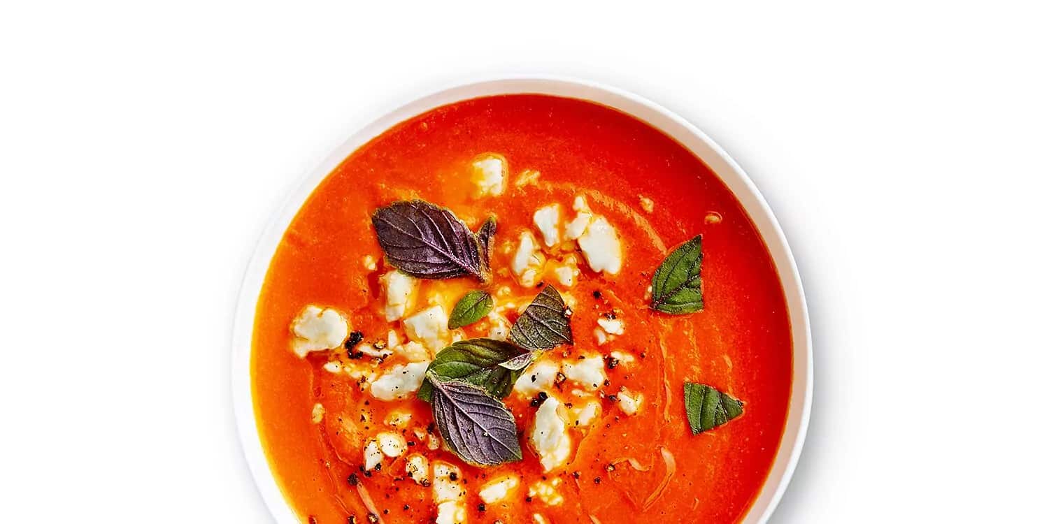 How to make Creamy Tomato Halloumi Soup Recipe