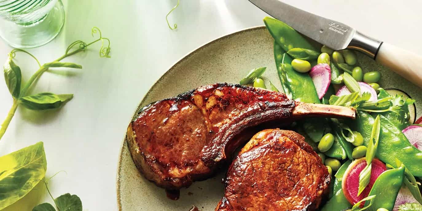 How to make Five-spice Lamb Chops With Snow Pea Salad Recipe