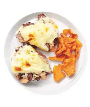 How to make Open-face Steak Reubens Recipe