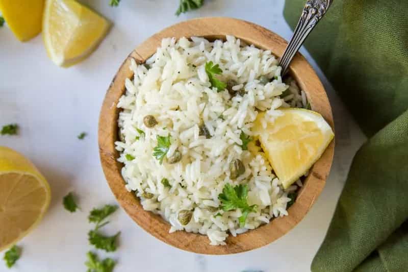 How to make Lemon Rice With Capers With Parsley Recipe