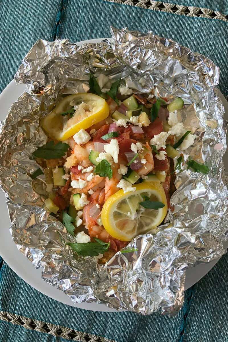 How to make Mediterranean Shrimp Foil Packets Recipe