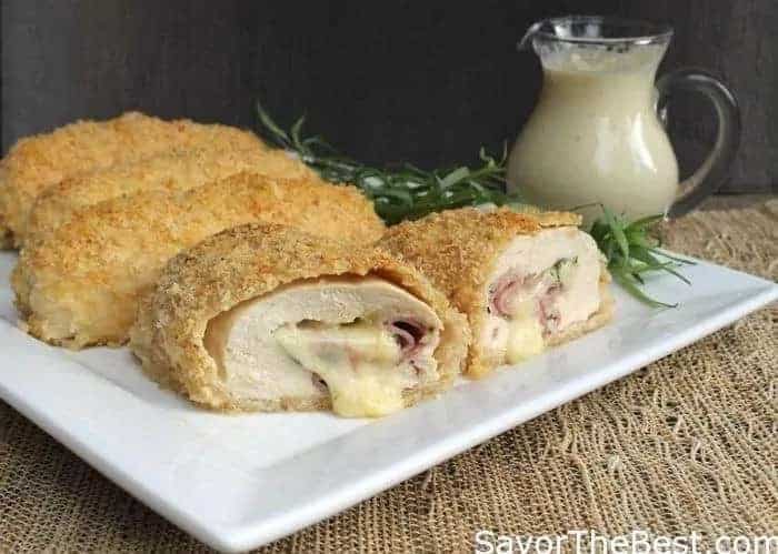 How to make Tarragon Chicken Cordon Blue With Dijon Cream Sauce Recipe