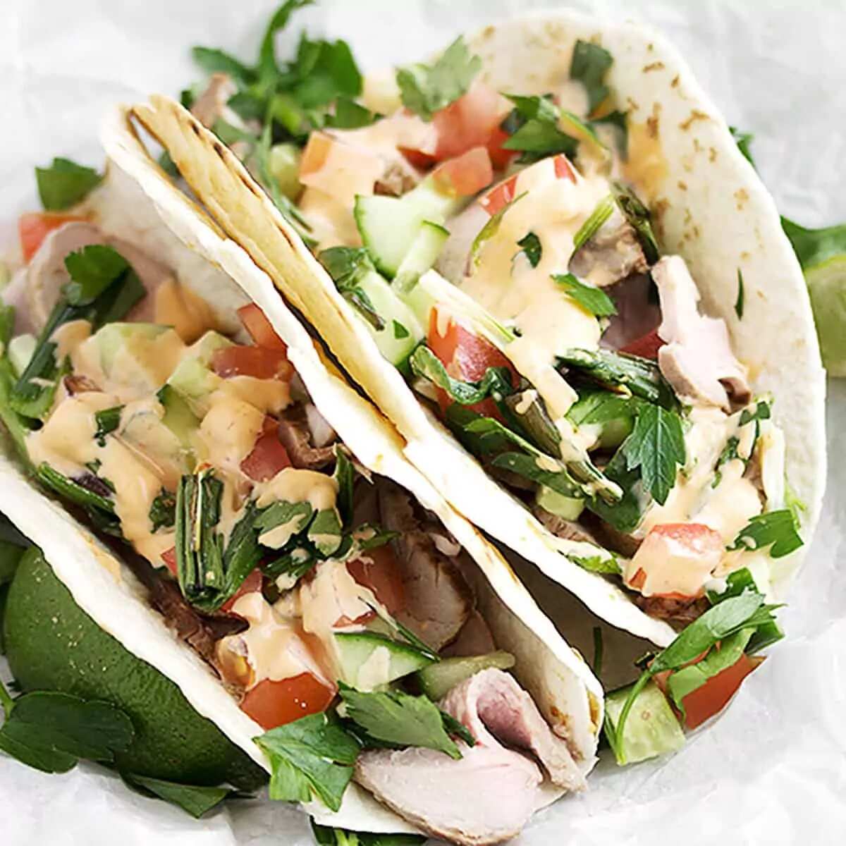 How to make Asian Pork Tacos With Sriracha Mayonnaise Recipe