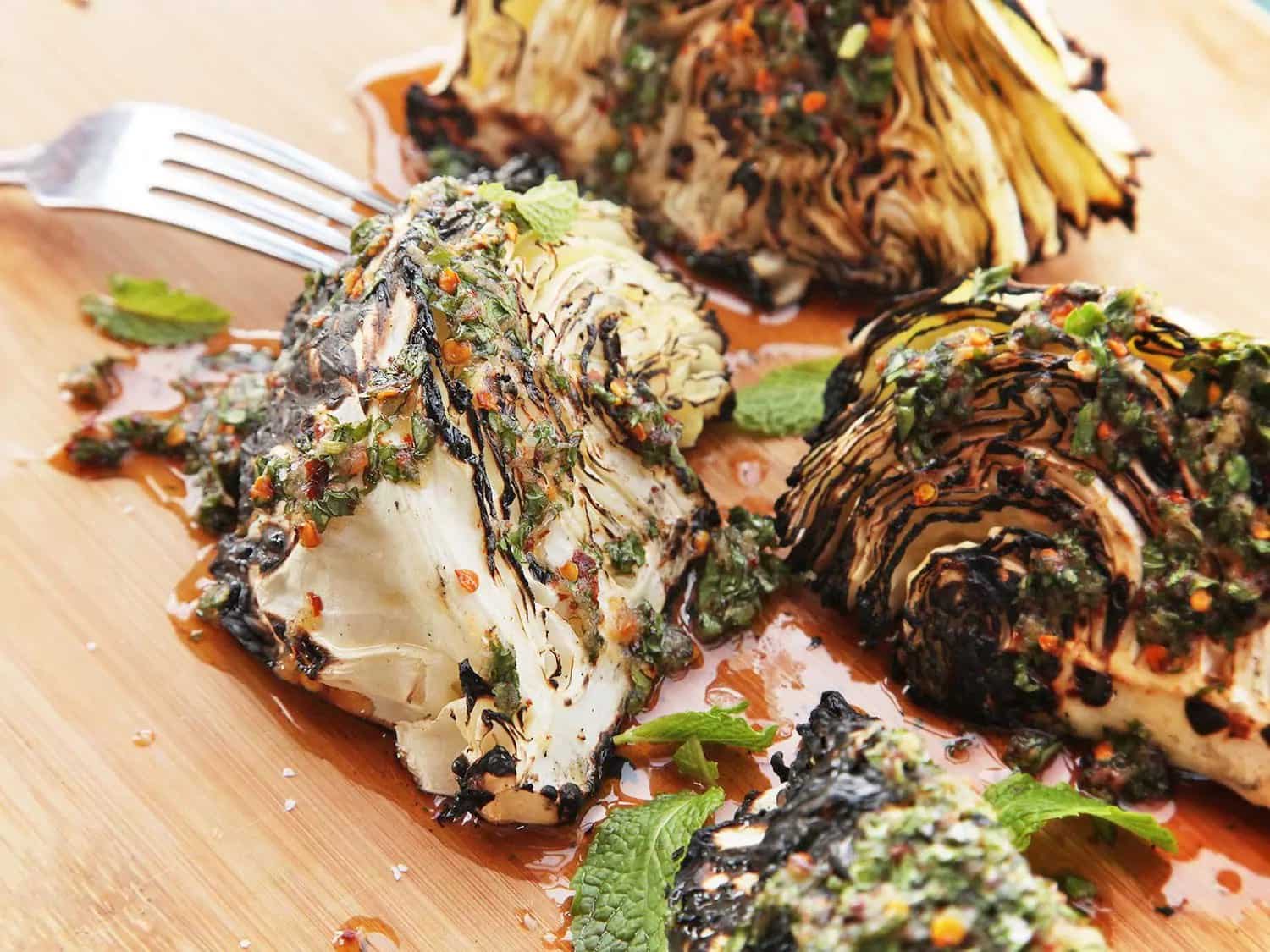 How to make Grilled Cabbage With Spicy Thai Dressing Recipe