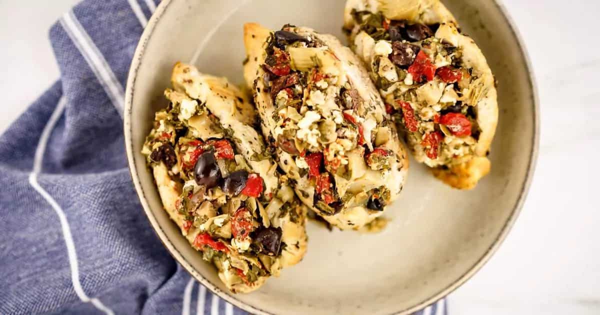 How to make Slow Cooker Greek Stuffed Chicken Breasts Recipe