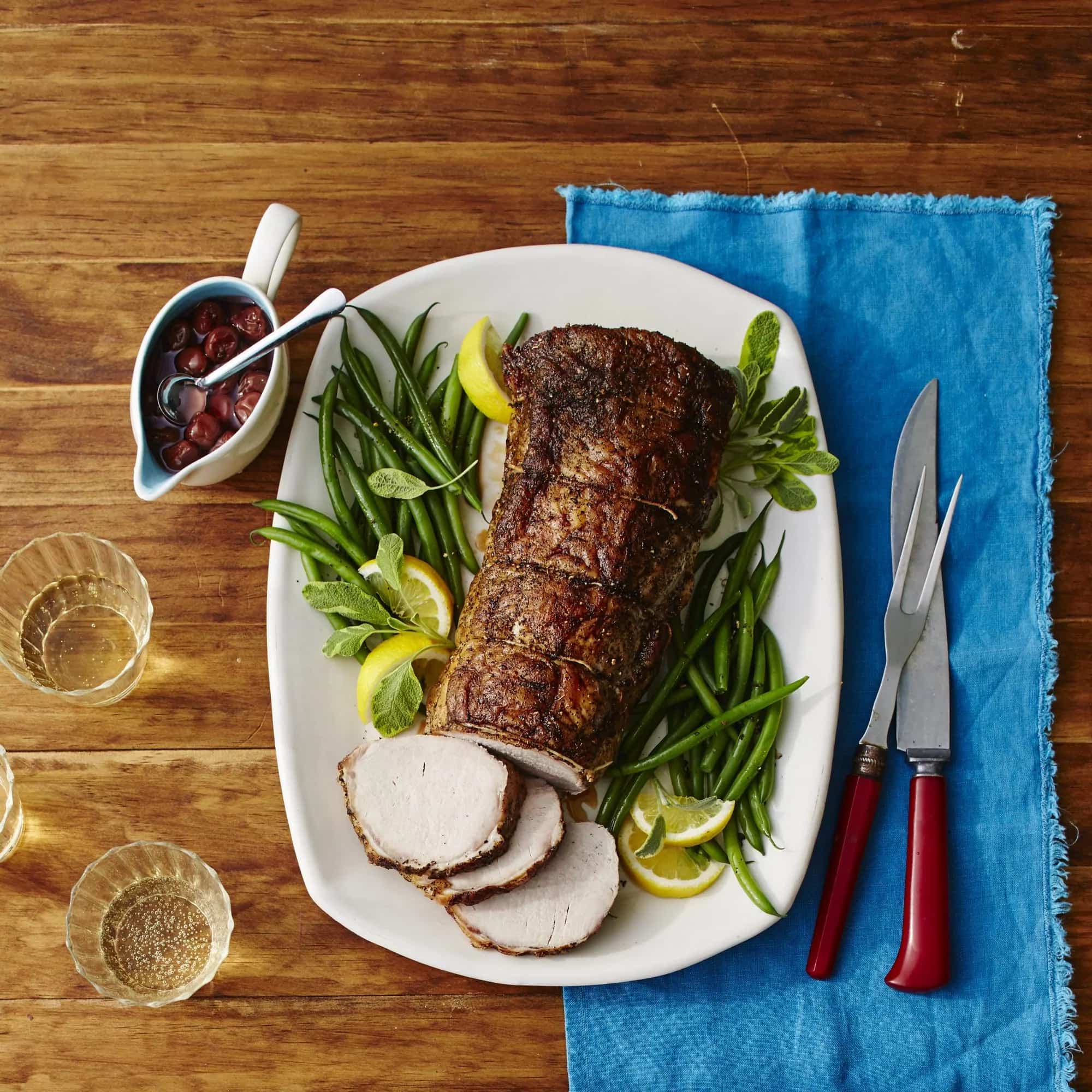 How to make Roast Pork With Spiced Cherry Sauce Recipe