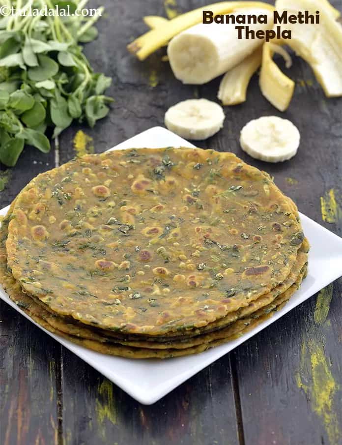 How to make Banana Methi Thepla Recipe