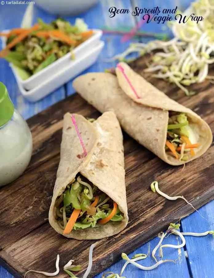 How to make Bean Sprouts And Veggie Wrap Recipe