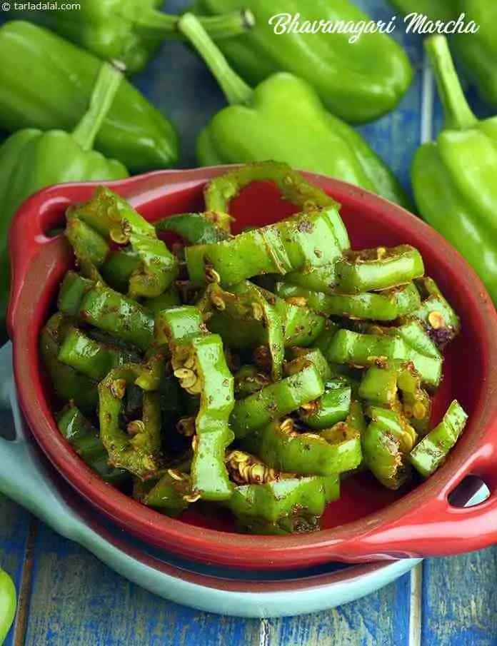 How to make Gujarati Bhavnagri Chilli Pickle Recipe