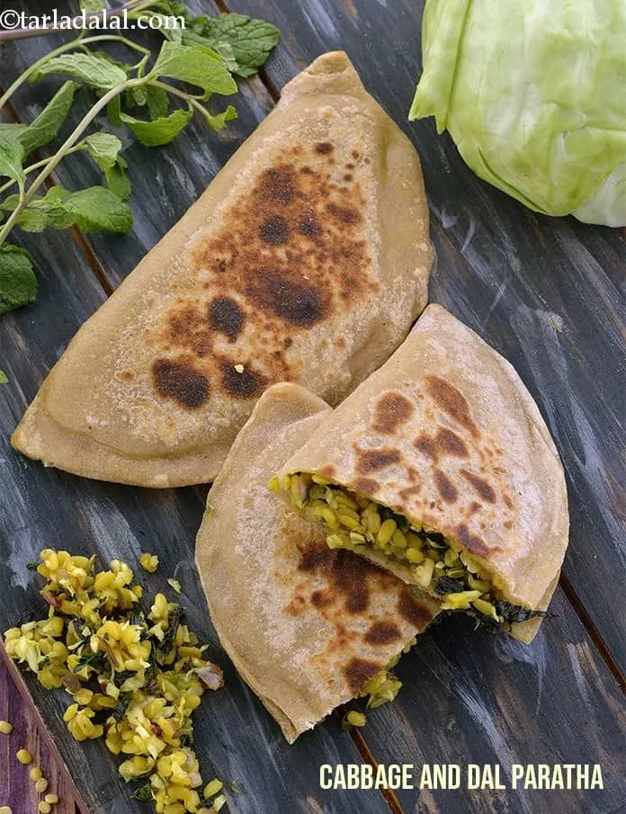 How to make Cabbage And Dal Paratha Recipe