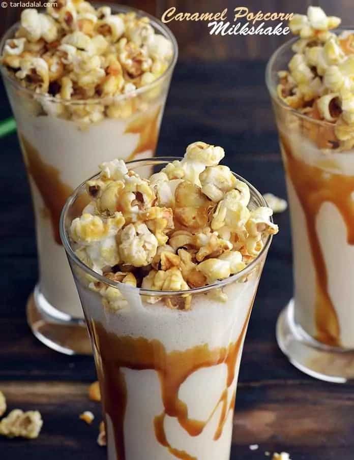 How to make Caramel Popcorn Milkshake Recipe