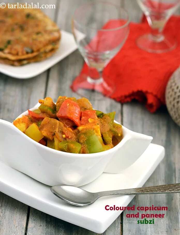 How to make Coloured Capsicum And Paneer Subzi Recipe