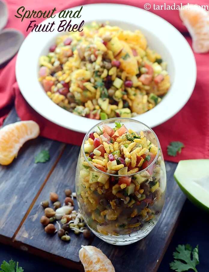 How to make Fruit And Vegetable Bhel Recipe