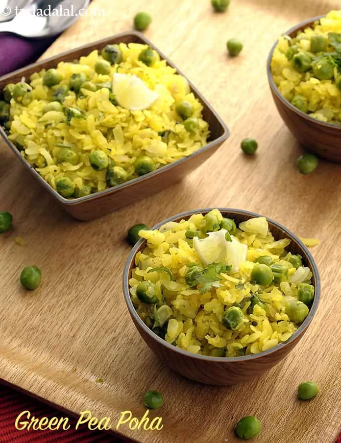 How to make Green Pea Poha Recipe