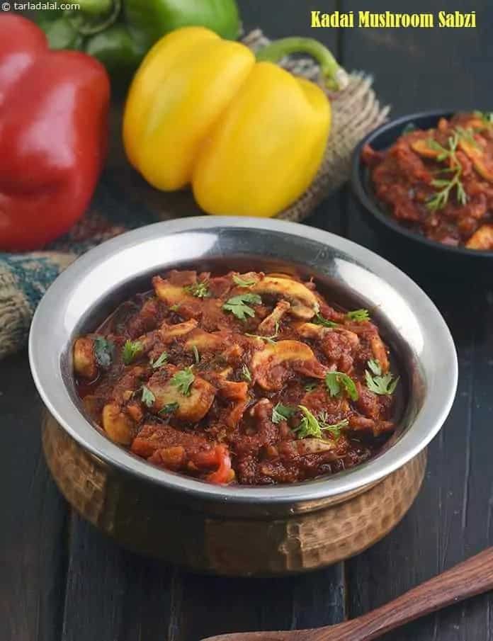 How to make Kadai Mushroom Sabzi Recipe