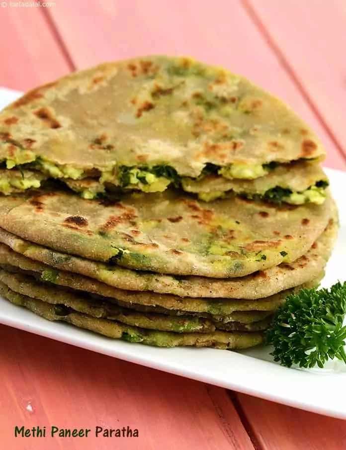 How to make Methi Paneer Paratha Recipe