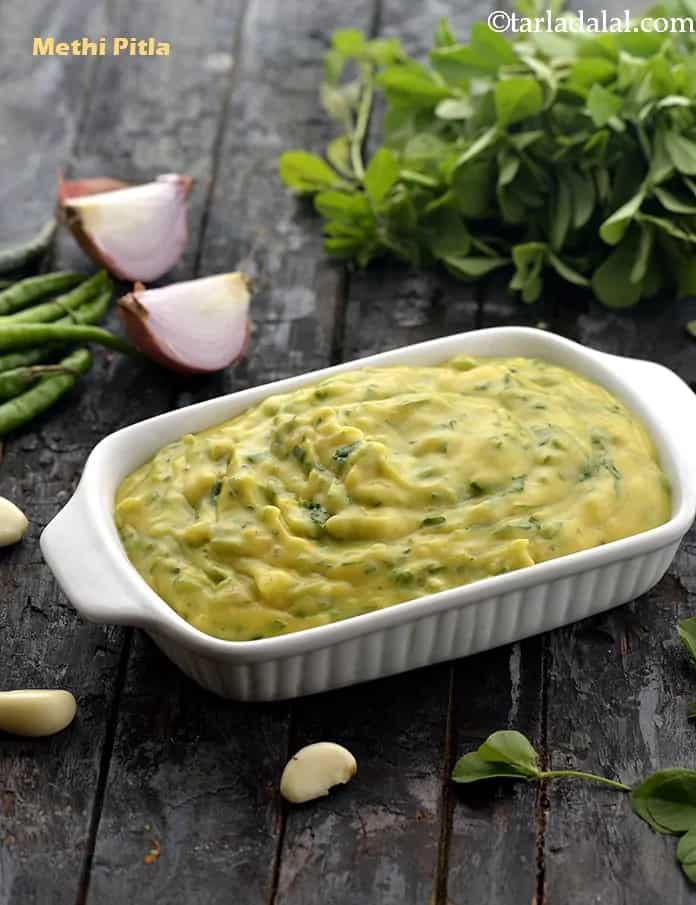 How to make Methi Pitla Recipe