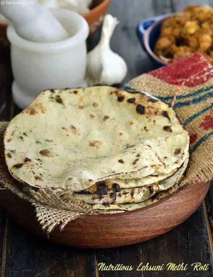 How to make Nutritious Lehsuni Methi Roti Recipe