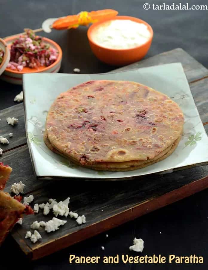 How to make Paneer And Vegetable Paratha Recipe
