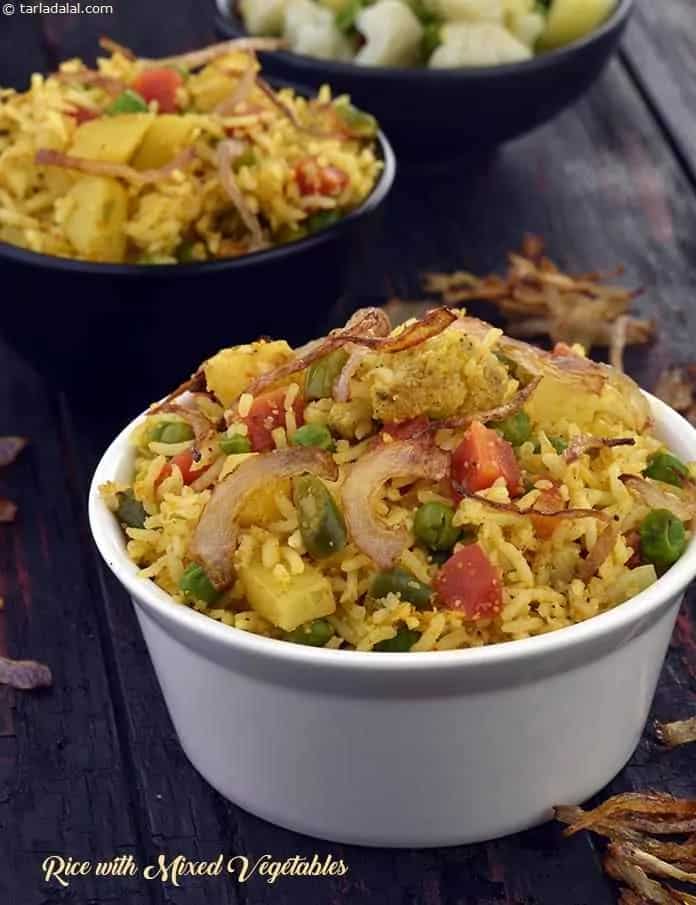How to make Rice With Mixed Vegetables Recipe