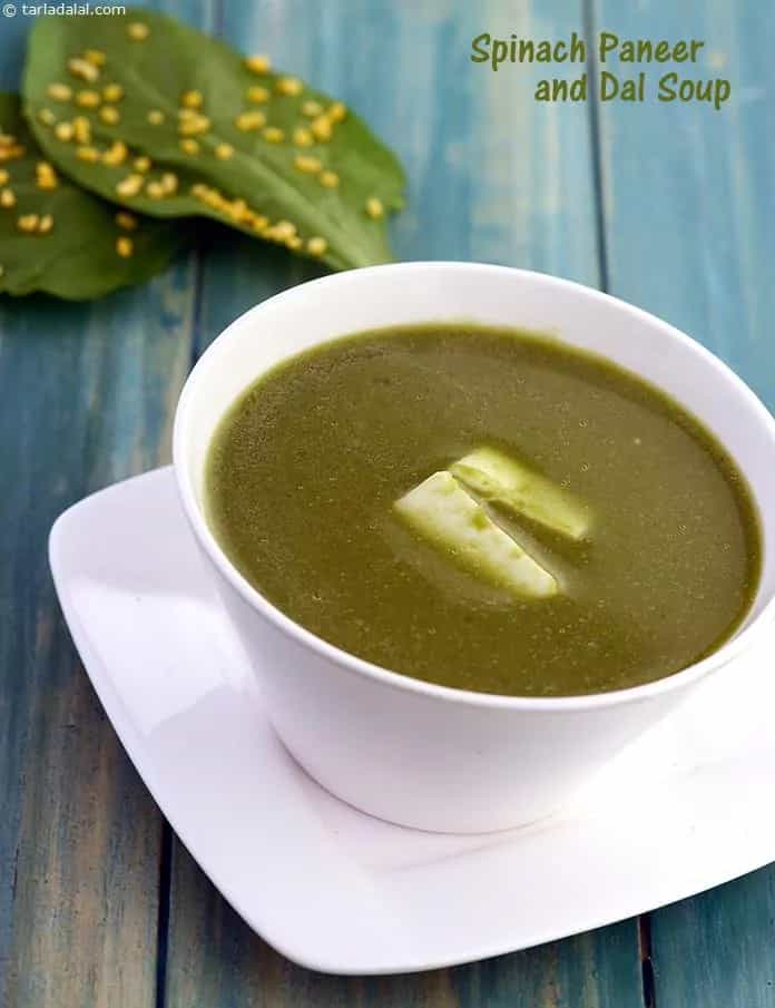 How to make Spinach, Paneer And Dal Soup Recipe