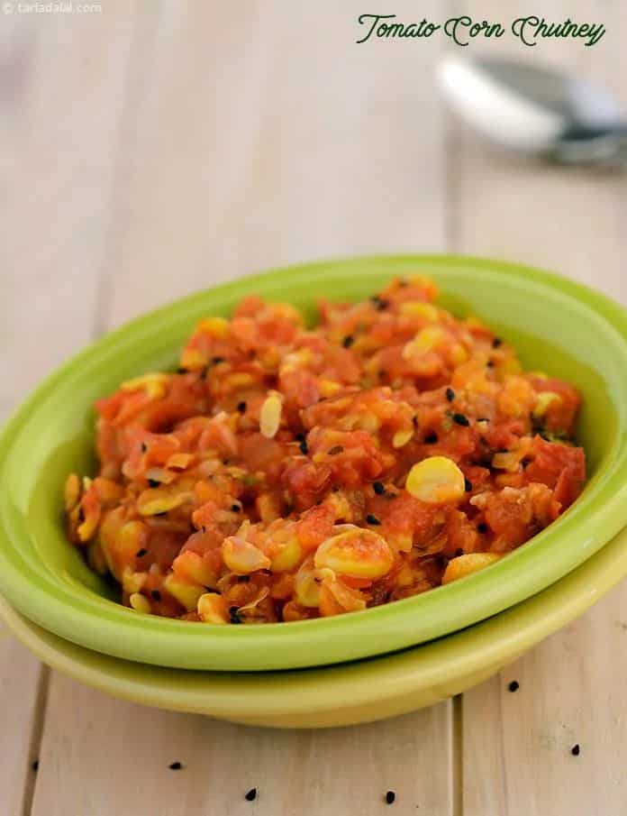 How to make Tomato Corn Chutney Recipe