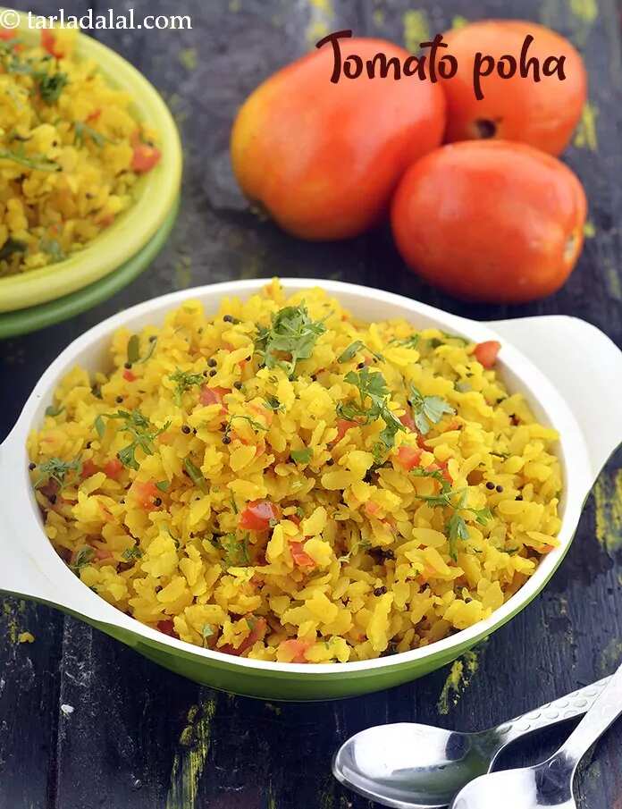 How to make Tomato Poha Recipe